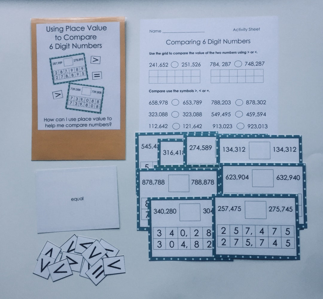 Educational Math Center Resource Game Using Place Value to Compare ...