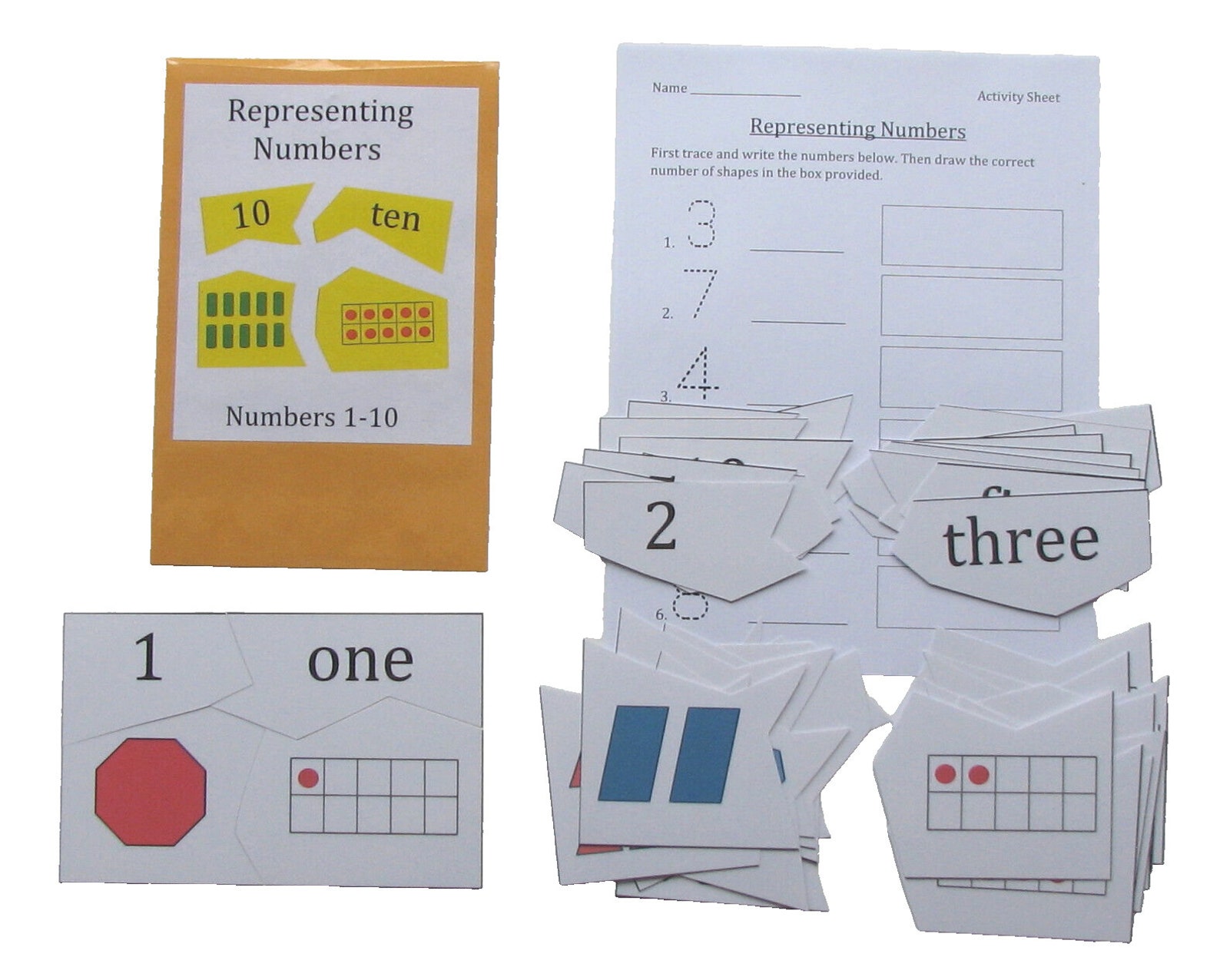 Educational Math Center Learning Resource Game Representing Numbers 1 ...