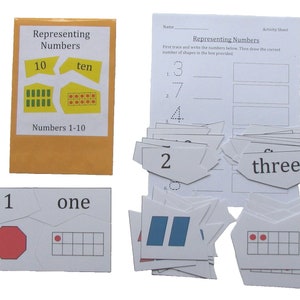 Educational Math Center Learning Resource Game Representing Numbers 1 ...