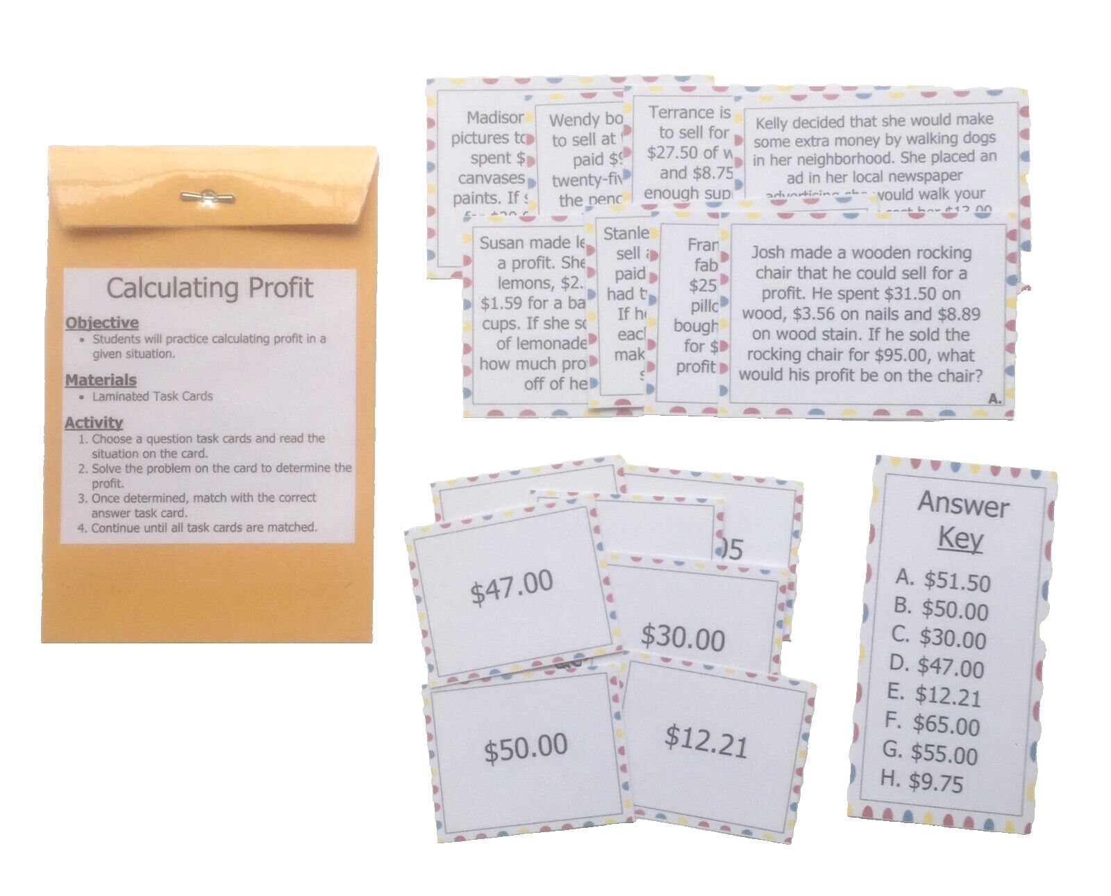 Teacher Made Financial Literacy Center Learning Resource Game ...