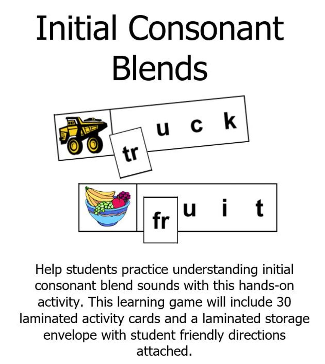 Initial Consonant Blends Phonics Activity Teacher Made Literacy Center ...
