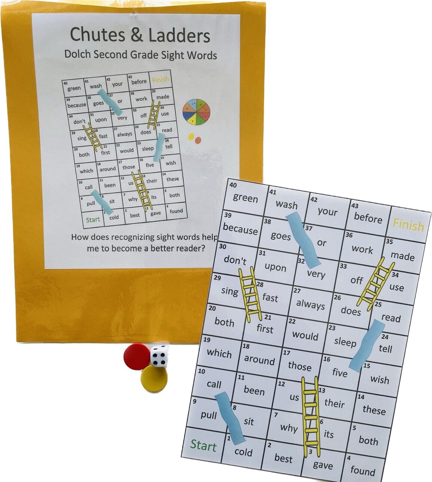 Educational Learning Resource Game Dolch Second Grade Sight - Etsy