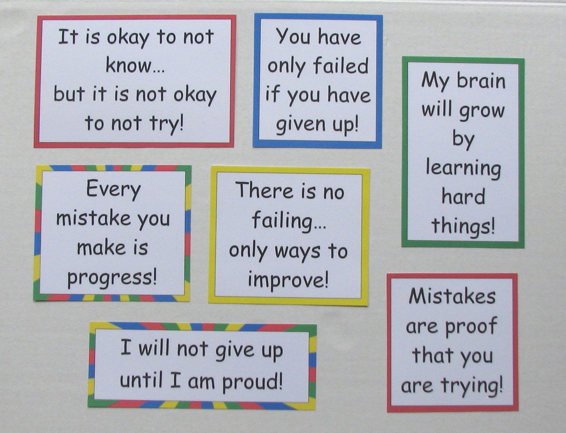 12 Educational Resource Growth Mindset Anchor Chart Bullentin Board ...