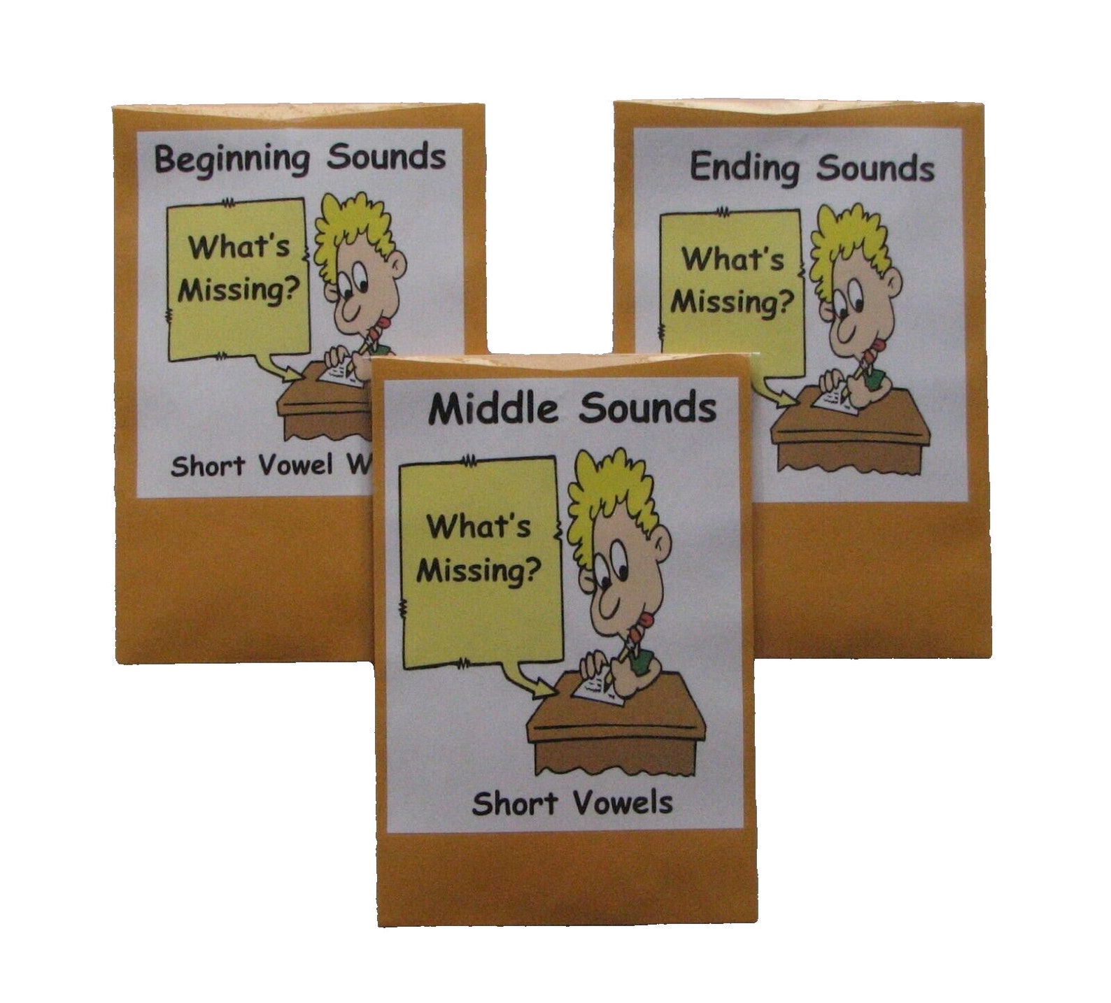 3 Teacher Made Literacy Centers Educational Learning Games Beginning ...