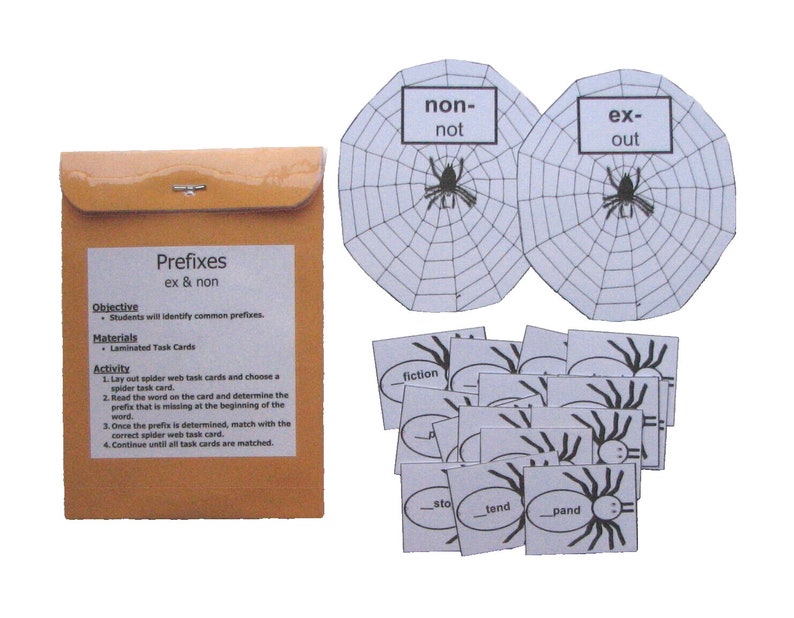 Teacher Made Literacy Center Learning Resource Game Prefix Match Non ...