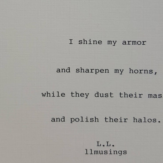 5x7 Hand-typed and Signed Poem by L.L. llmusings Mixed Media & Collage ...