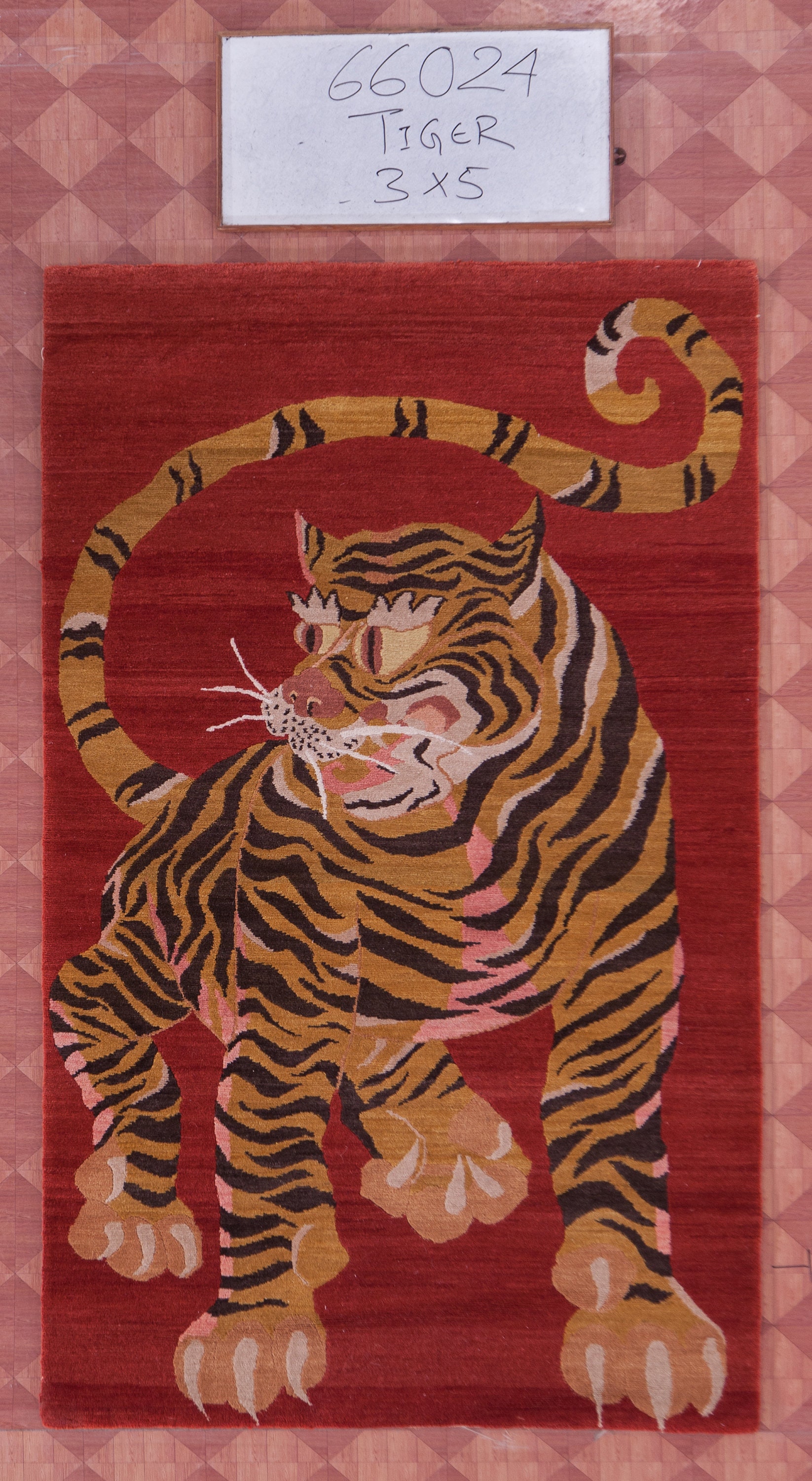 Tibetan Tiger Rug. All Natural Dyes , Handspun Wool Yarn From Tibet ...