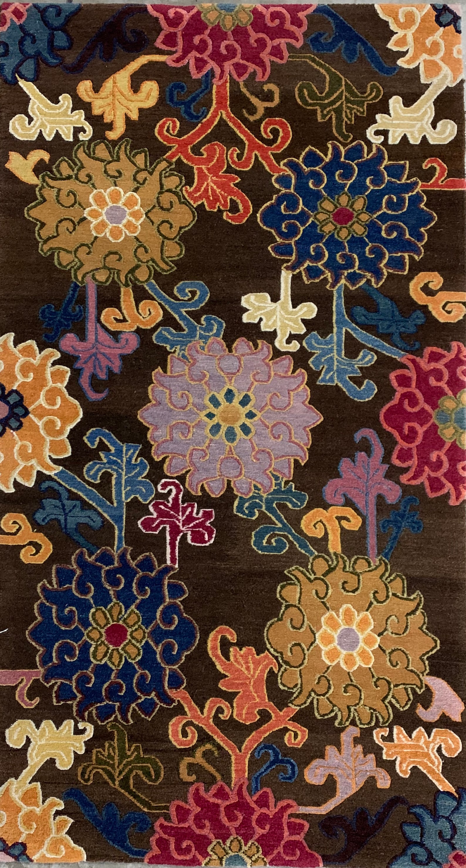 Tibetan Hand Knotted Rug, Using All Handspun Naturally Dyed Tibetan ...