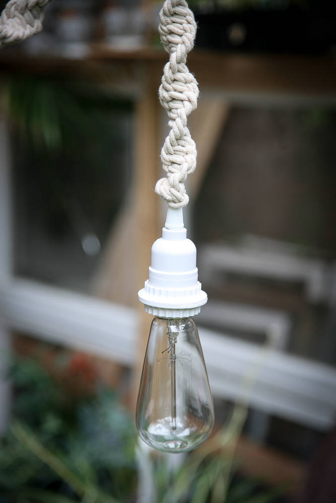 Large Macrame Hanging Pendant Light | Etsy