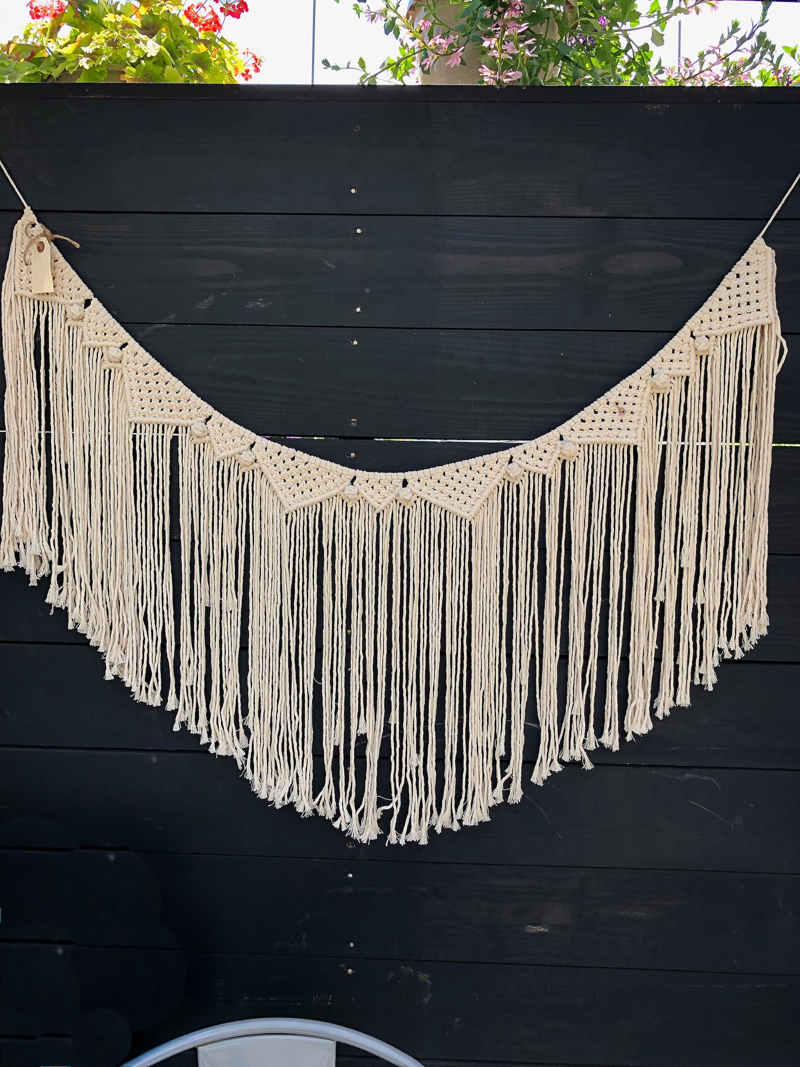 Handmade Macrame Decorative Garland, Bunting, Boho Wall Decor, Wedding ...