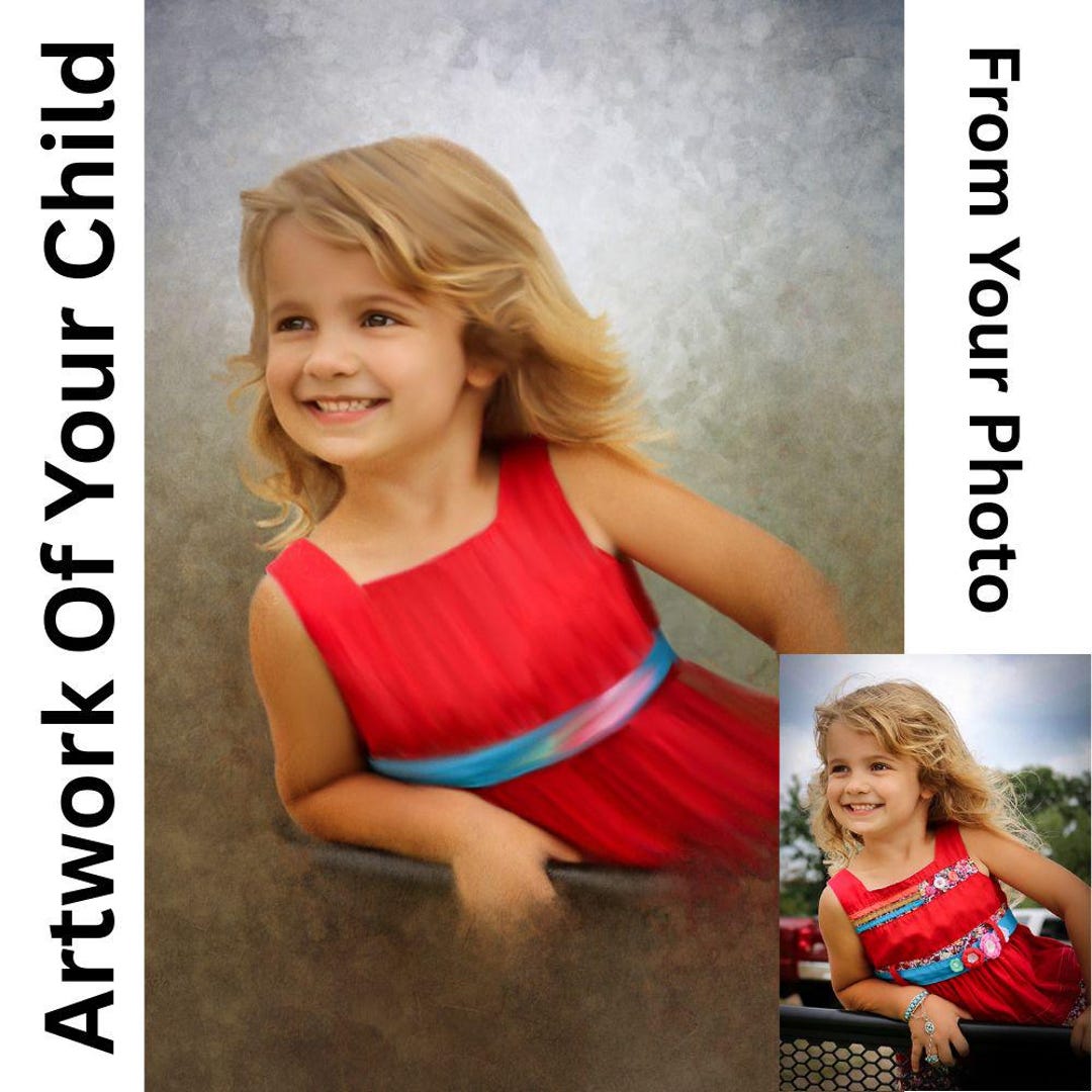 Handmade Child Portraits From Your Photo! Affordable Custom Art of Kids ...