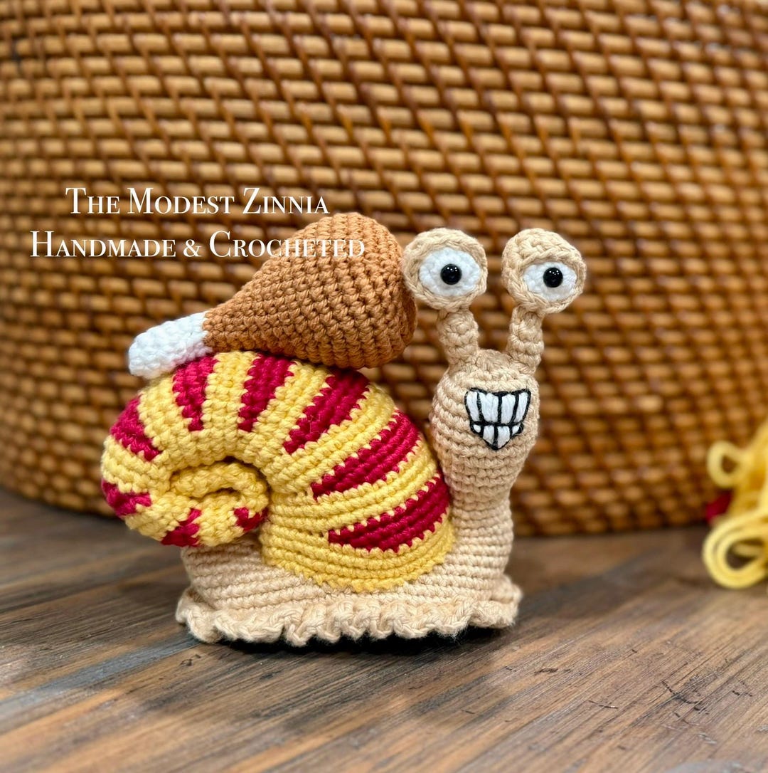 One Piece Luffy Inspired Transponder Snail, Den Den Mushi, Amigurimi ...