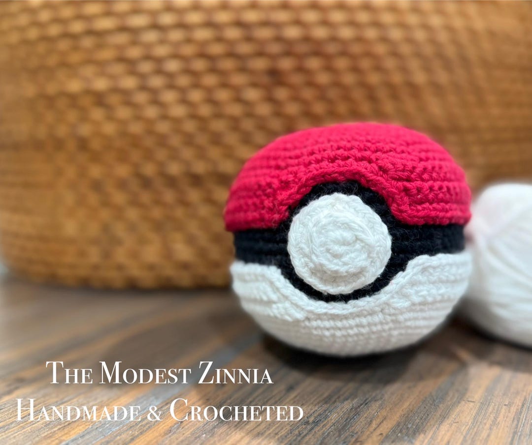 Crochet Pokemon-themed Poke Ball Amigurumi, Toy, Doll, Plush - Etsy