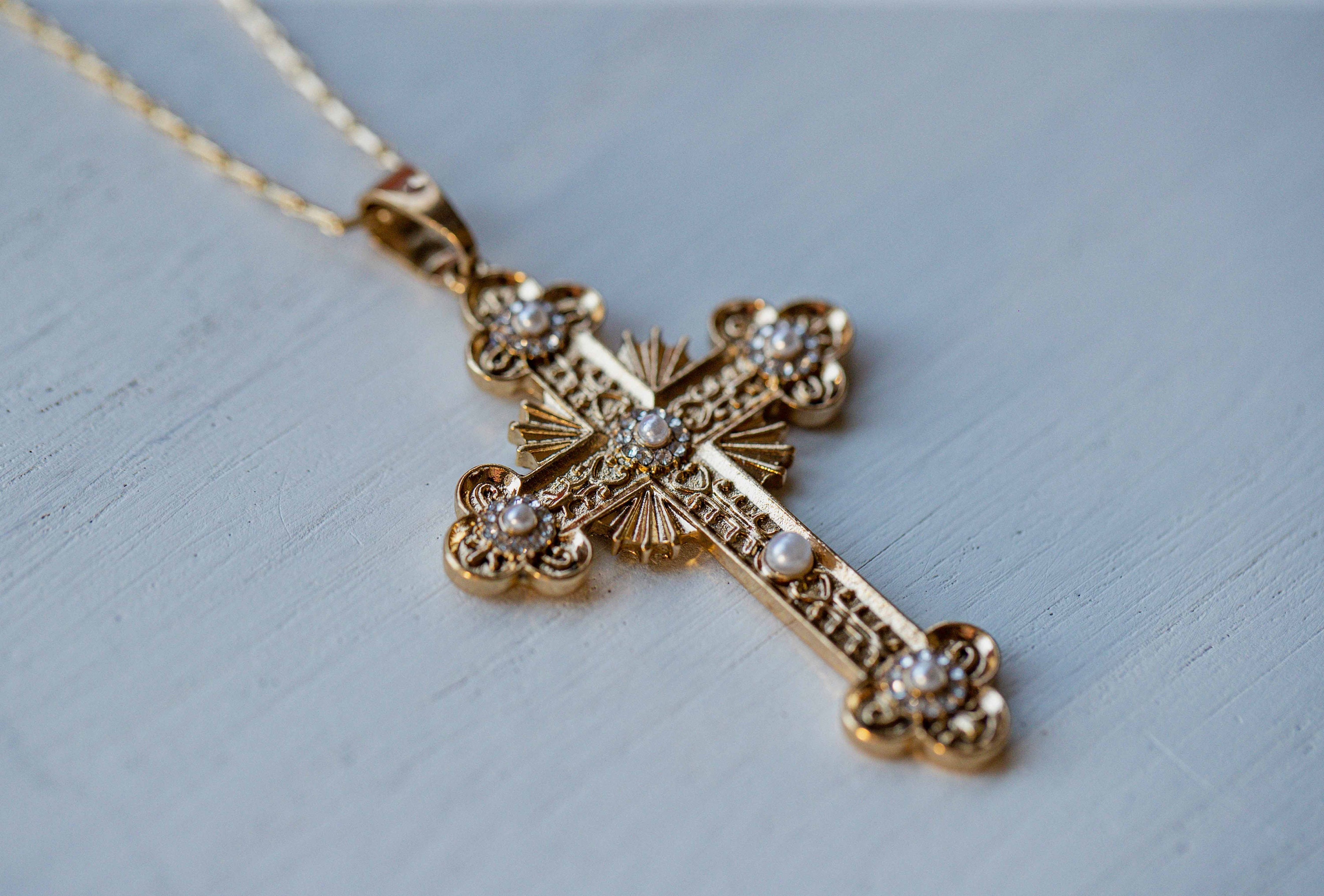 Golden Rays Pearl Cross / Valentine's Day Gift ~ Stay Golden Collection ...