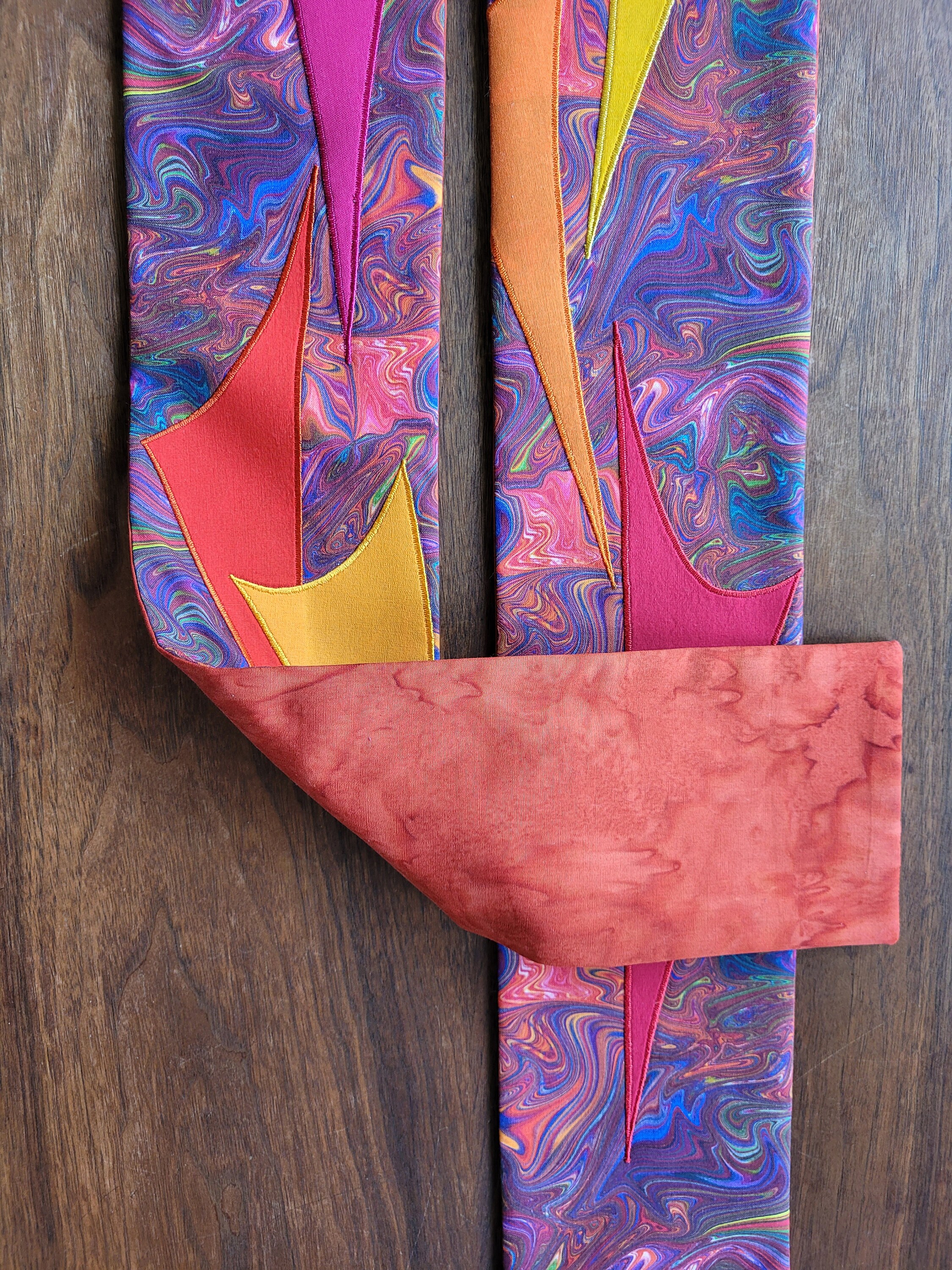 Pentecost Stole With Marble Design Fabric - Etsy