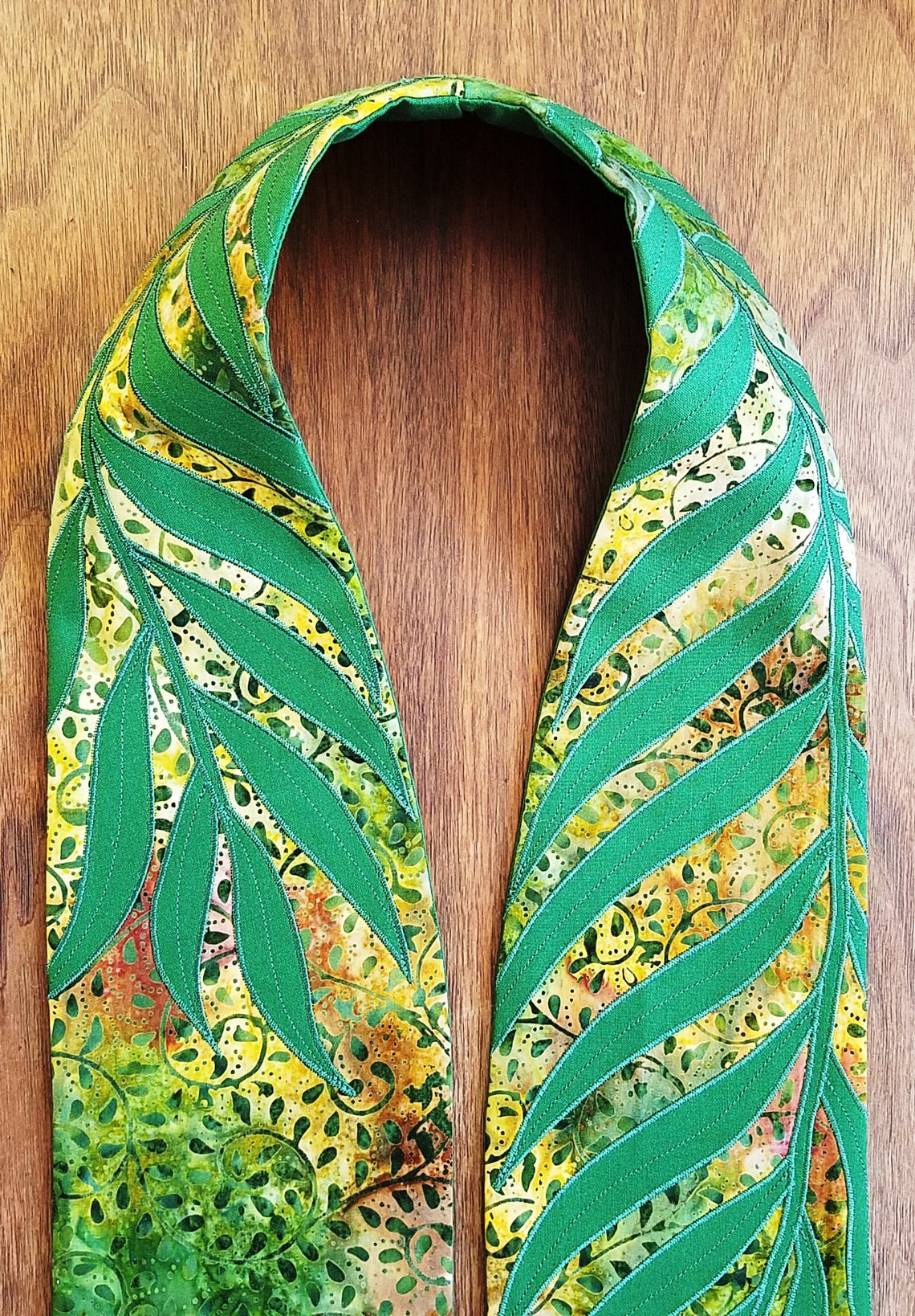 Green and Brown Batik Palm Stole - Etsy