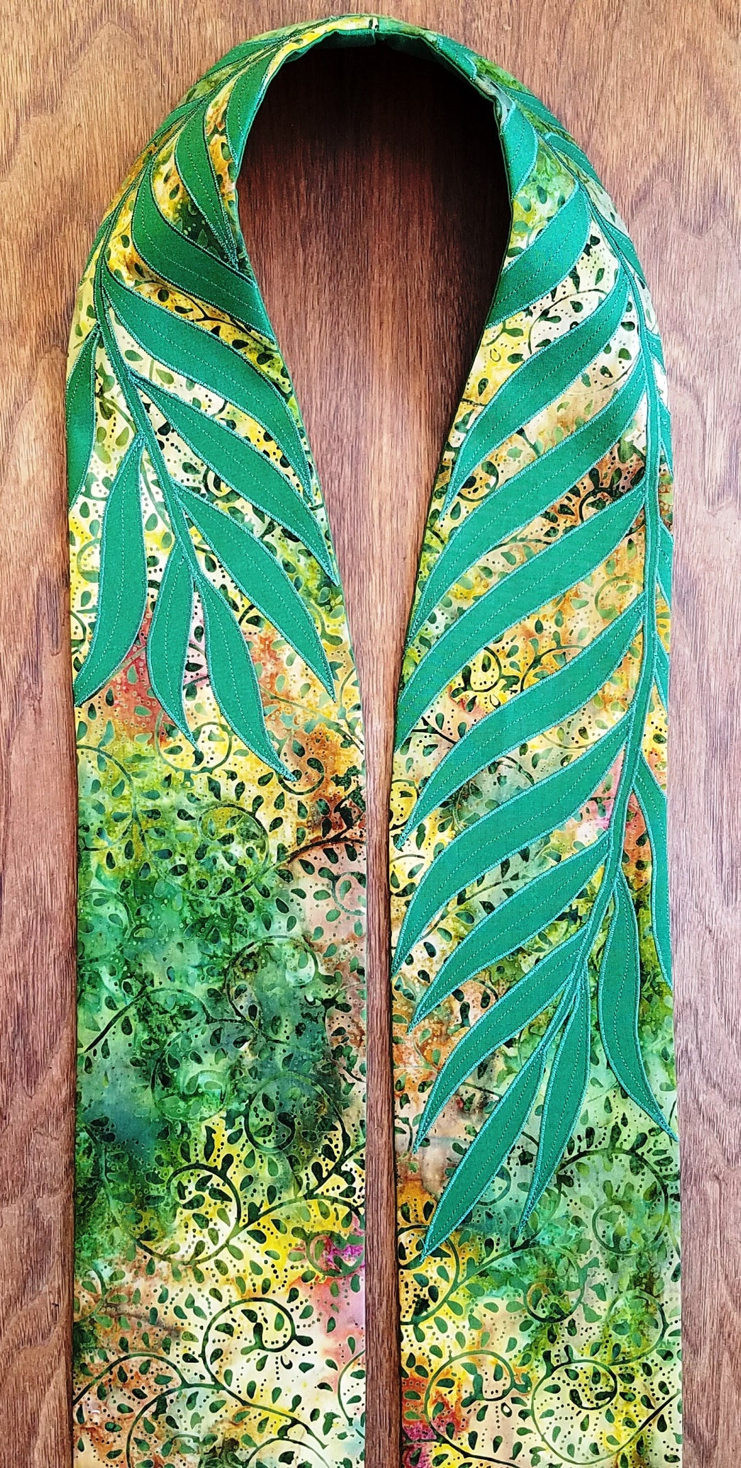 Green and Brown Batik Palm Stole - Etsy