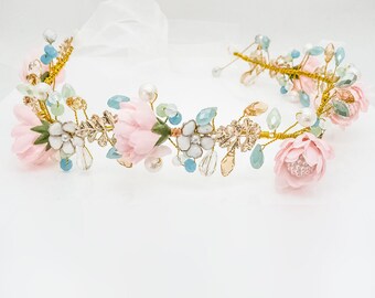 Metal flower crown | Etsy