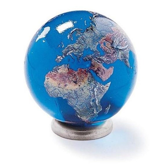35mm 1.4 Inch Glass Natural Earth Marble W Continents With - Etsy