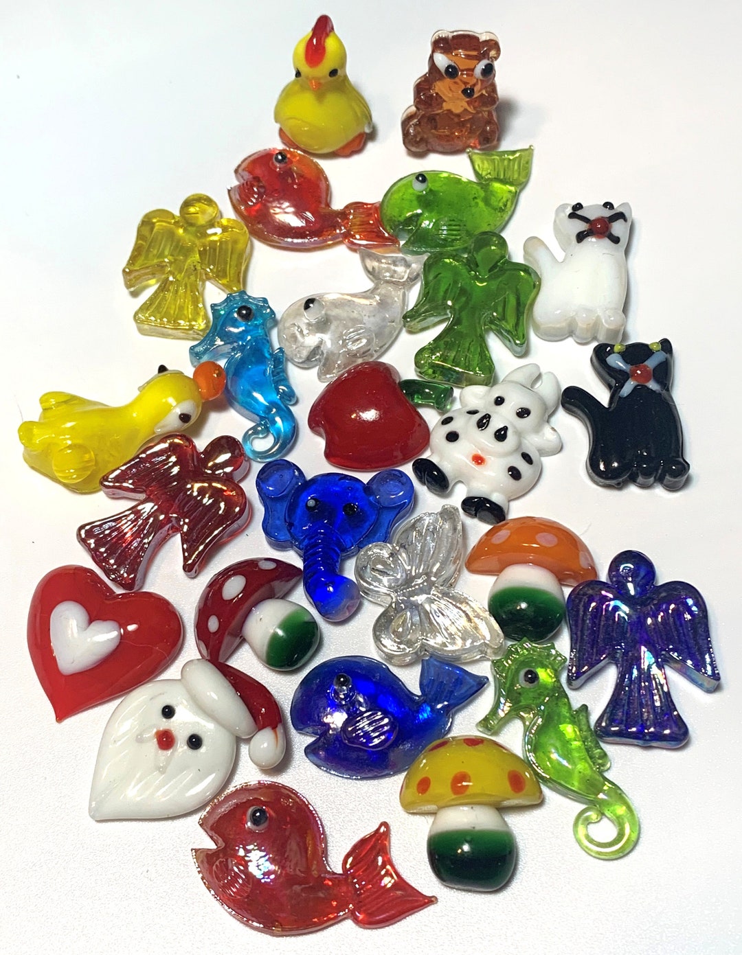 24 Piece Sample Pack Mini Glass Figurines - Assortment of Miniature ...