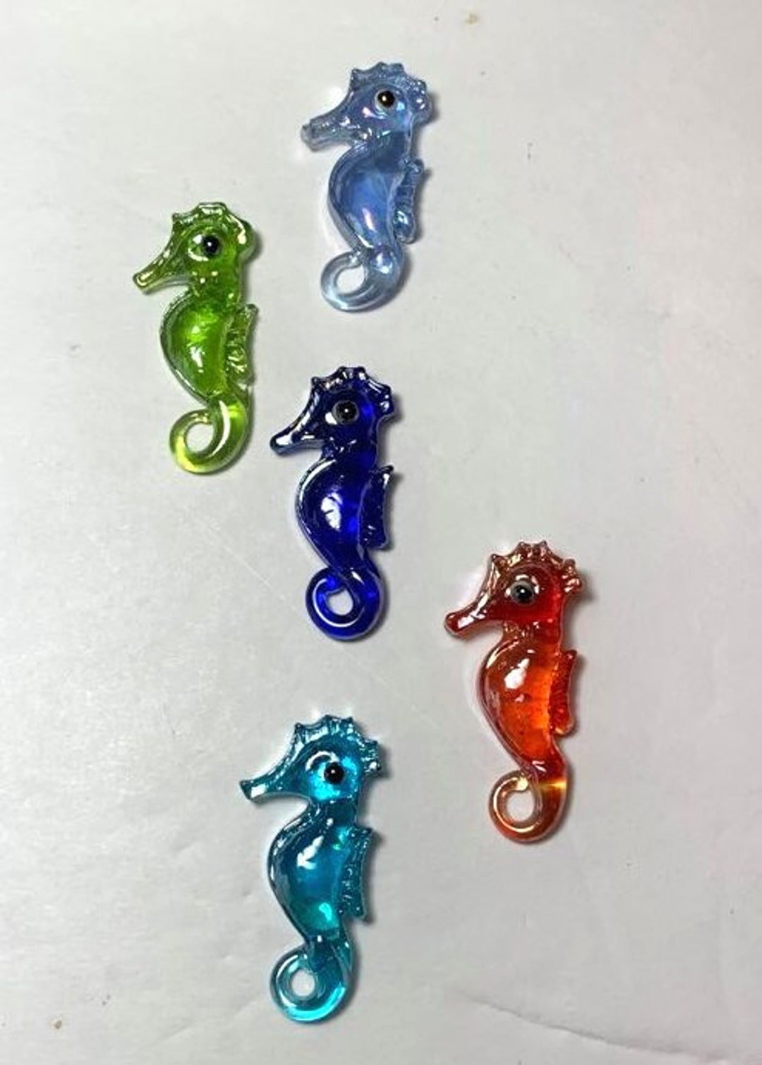 Mini "seahorse" Assorted Colors Glass Figurines Pk 5 or 15 Miniature ...