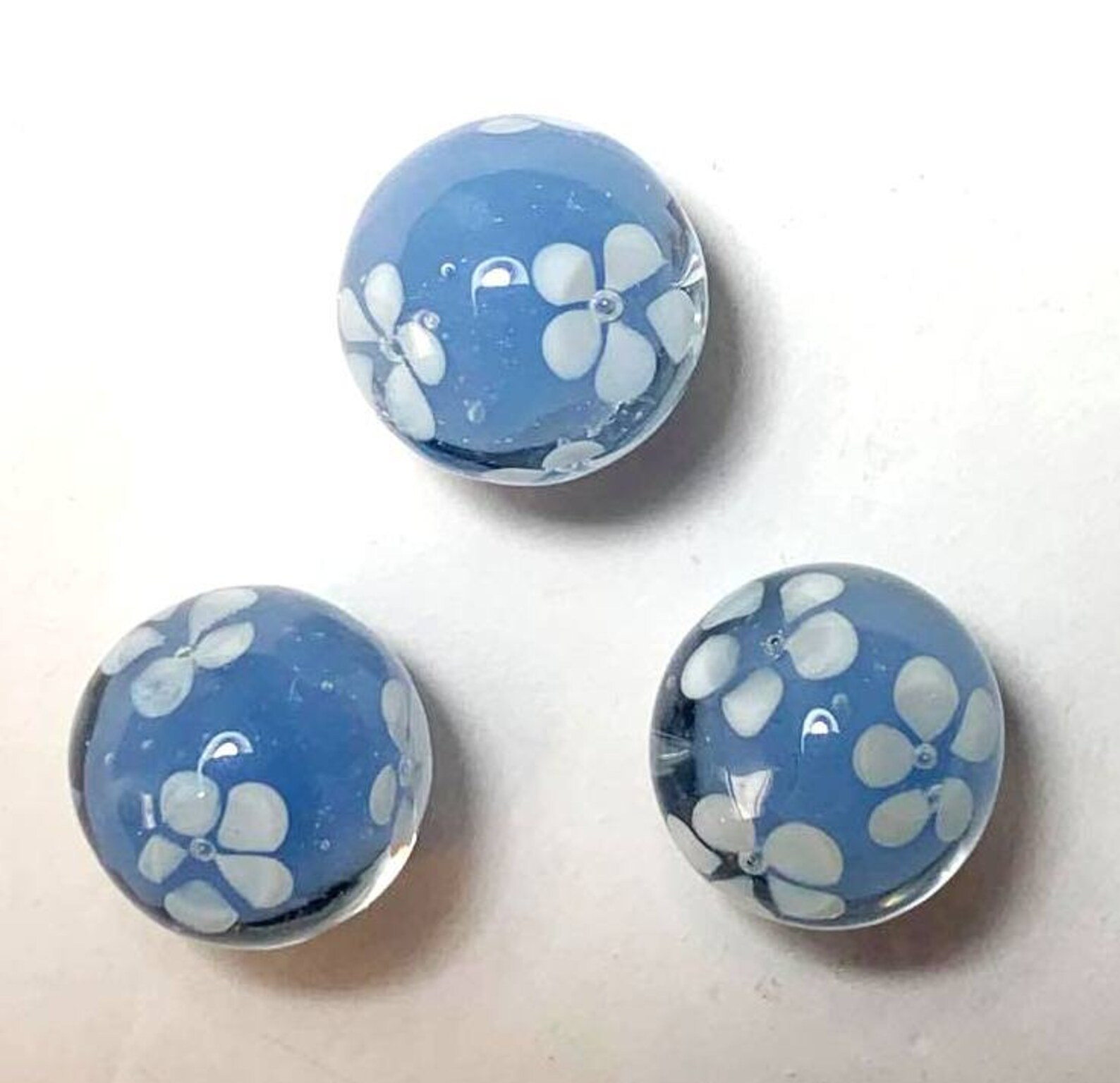 Hydrangea 16mm Single Art Glass Marble With Stand Handmade - Etsy
