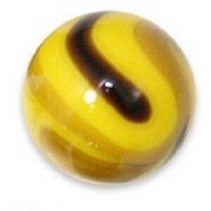 14mm "bumblebee" Board Game Player Glass Marbles (9/16") Pk 5 Yellow ...