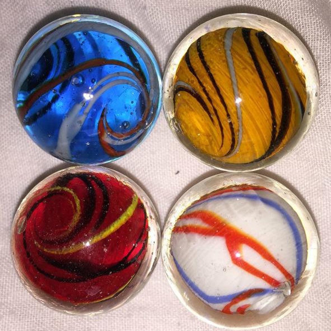 16mm Celebration 5/8" Handmade Art Glass Marbles Set of 4 or Choice of ...