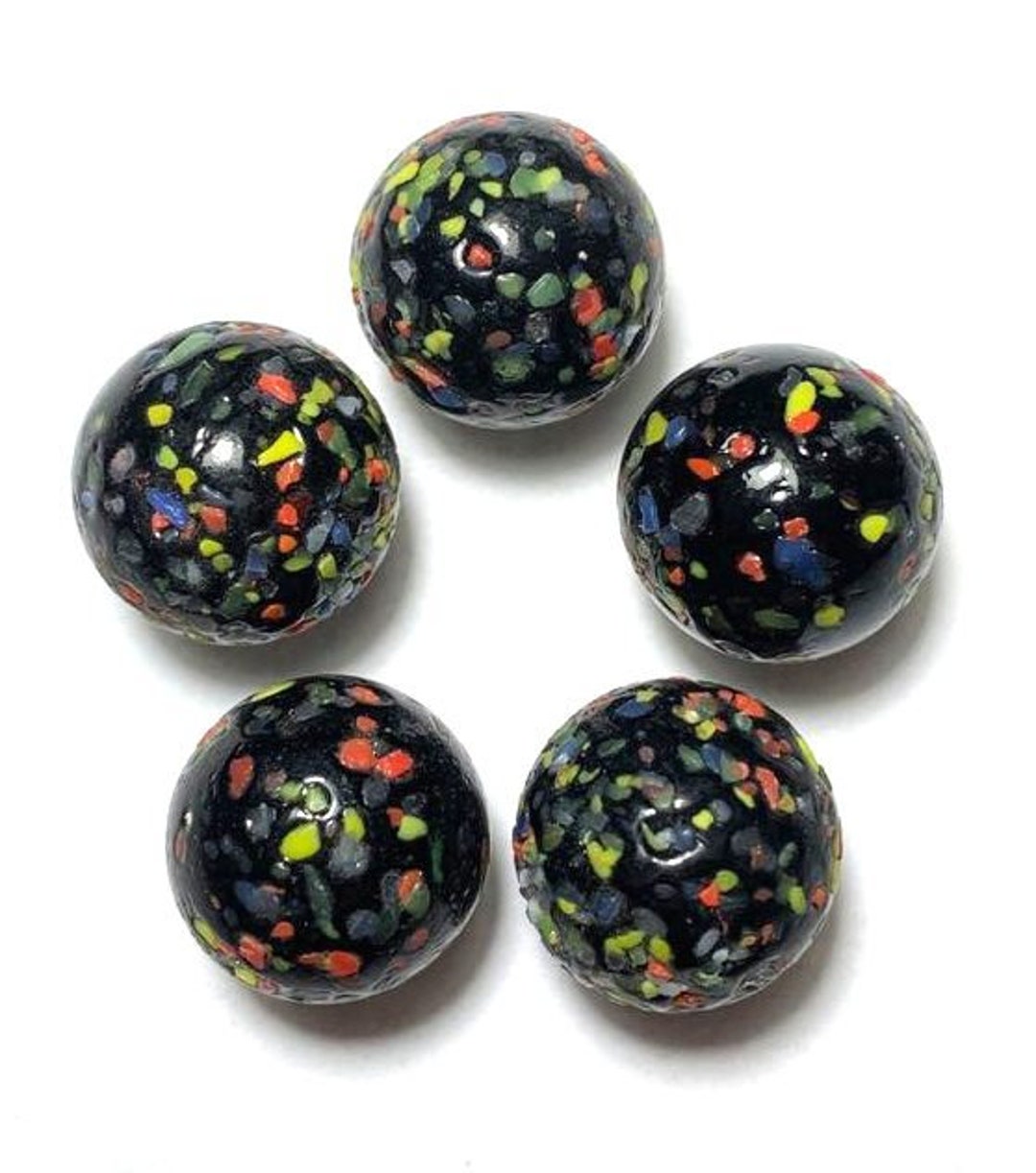 Destroyer 16mm Glass early Edition Player Marbles Pack of 5 Black Base ...