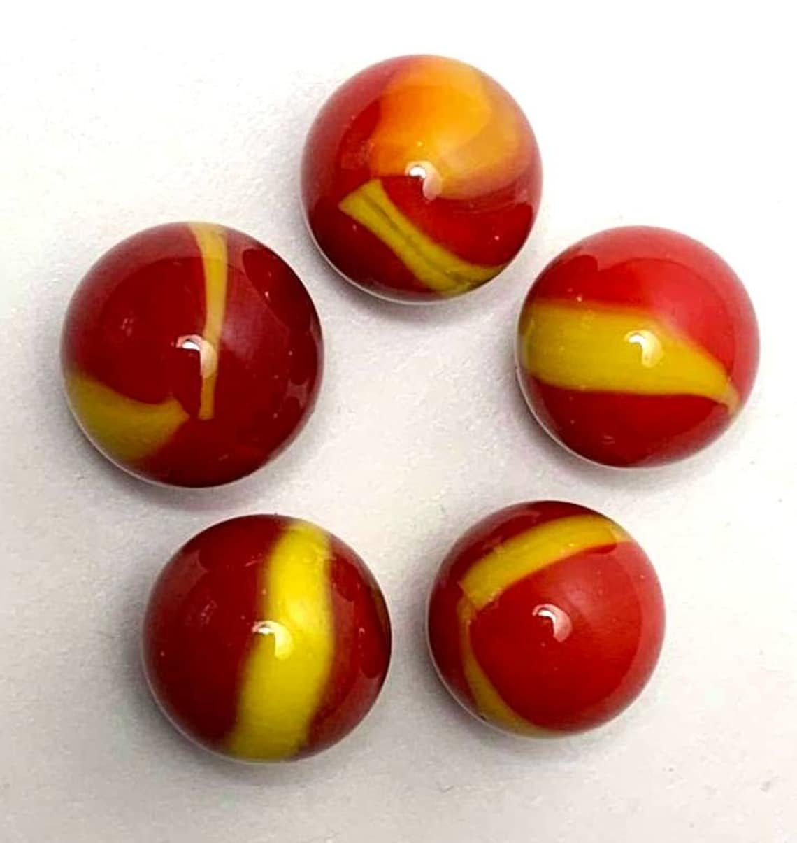 14mm lil Devil Glass Player Marbles Pack of 5 | Etsy