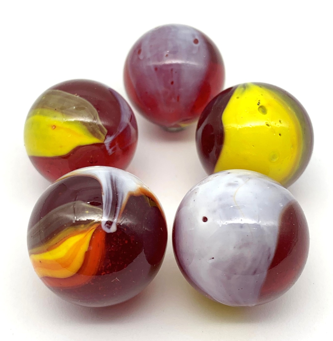 25mm "cardinal" Glass Shooter Mega Marbles by Vacor (1") Choice of ...