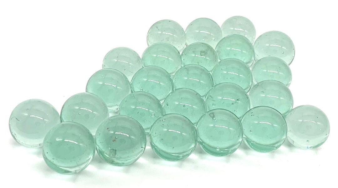 16mm Glacial Ice Clear Glass Player Marbles (5/8th") Choice of Quantity ...