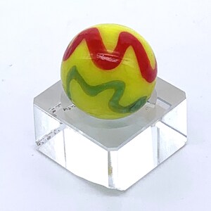 16mm Mexican Hat Glass Player Marbles Choice of Single or Pack of 5 (5/ ...