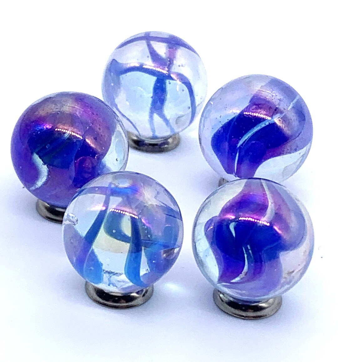 16mm "confetti" Glass Mega Marble Players (5/8th Inch) Iridescent ...