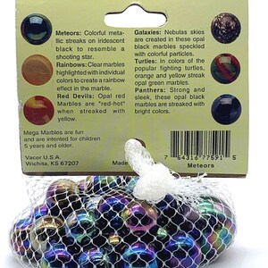 Net Bag of 36 "meteor" Collector Series Yellow Label Vintage Glass Mega ...