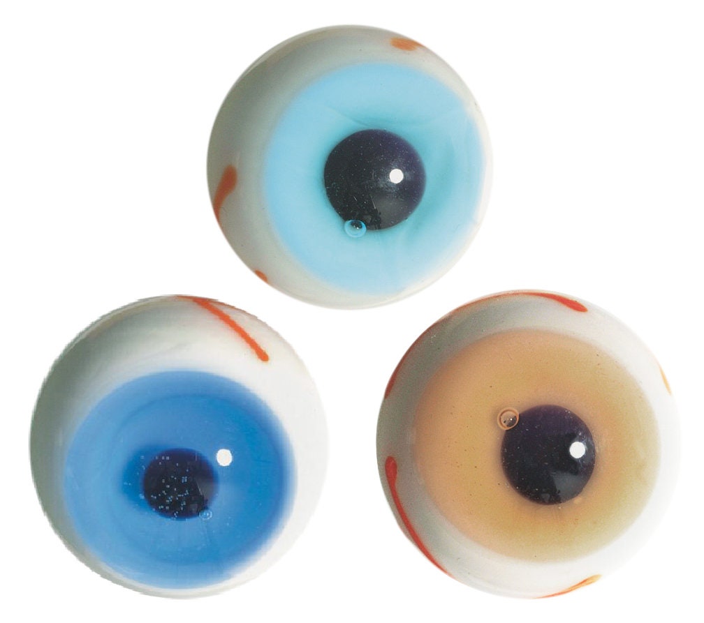 Eyeball Marbles 20mm Handmade Art Glass Choice: 3 Marbles / 1 Light ...