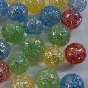 16mm "stardust" Bulk Pack of 100 Player Glass Marble (5/8th") Assorted ...