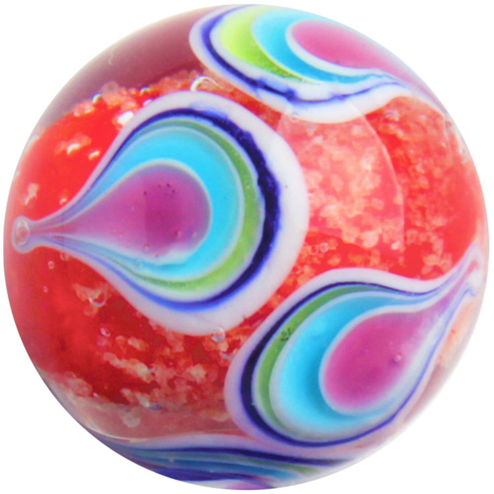 Namaste 22mm Handmade Art Glass Marble W Stand .87 Inch Red | Etsy