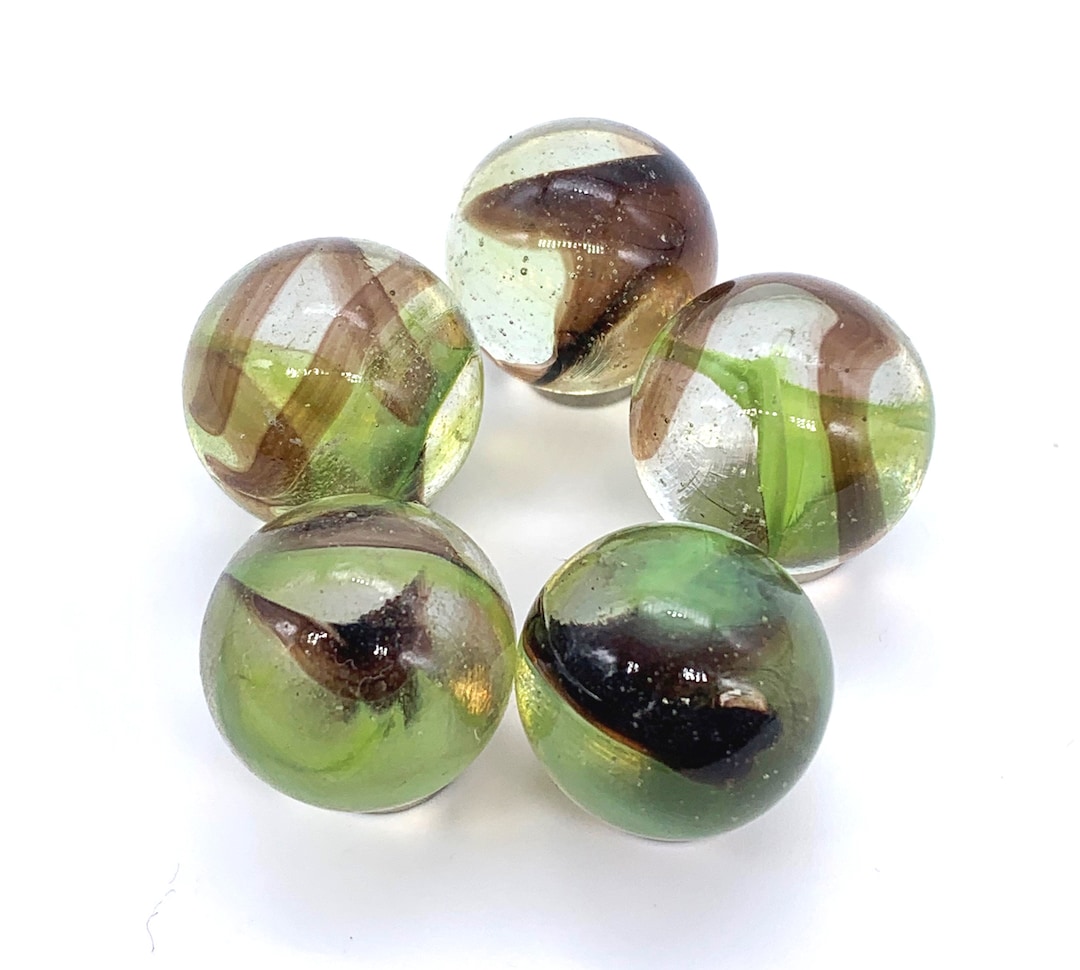 16mm "gecko" Glass Marble Players (5/8th") Single or Pk 5 Transparent ...