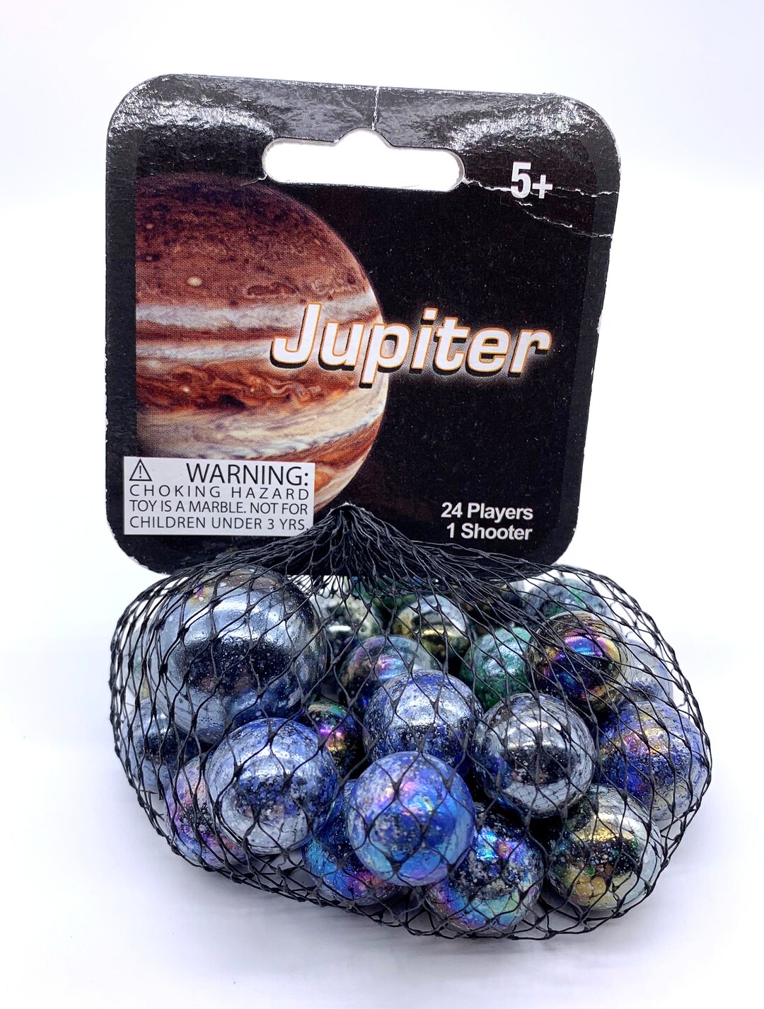 Net Bag of 25 "jupiter" Glass Mega Marbles 24 Players and 1 Shooter ...
