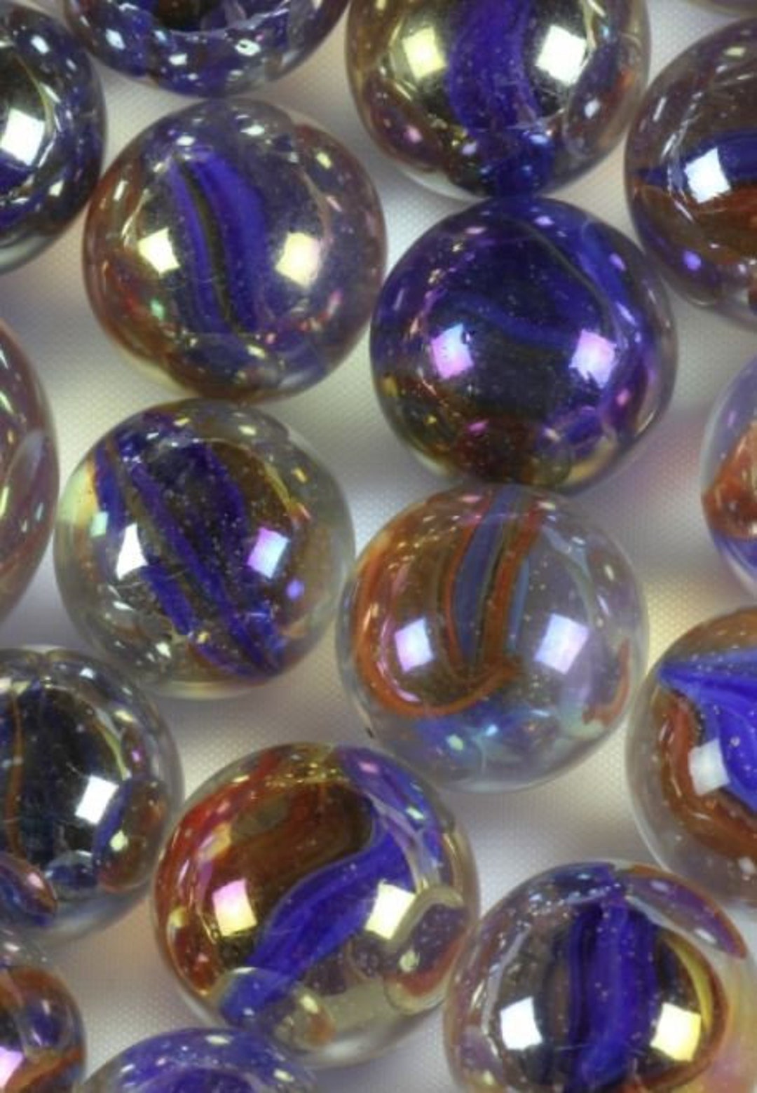 Bulk Pack 16mm "sunrise" Glass Player Marbles Choice of 50 or 100 (5 ...