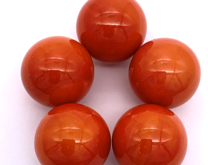 New for 2023! 22mm Orange Opal Glass Shooter Marbles Pack of 5 (7/8 ...
