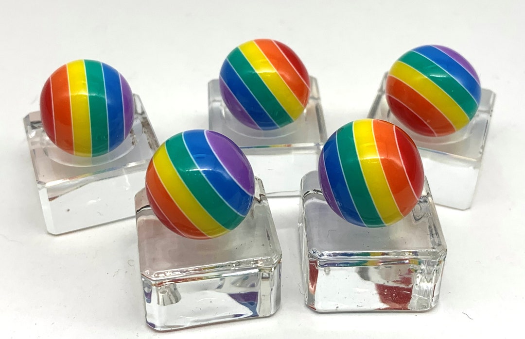 17mm Vibrant Rainbow Player Game Marbles (11/16") Mix of 7 Colors in ...