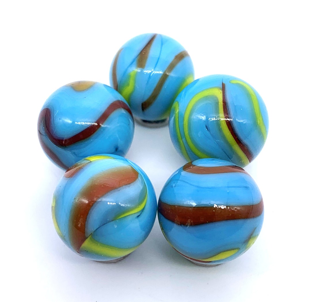 Choice of Variety of 16mm "serpent" (5/8th") Glass Mega Marble Players ...
