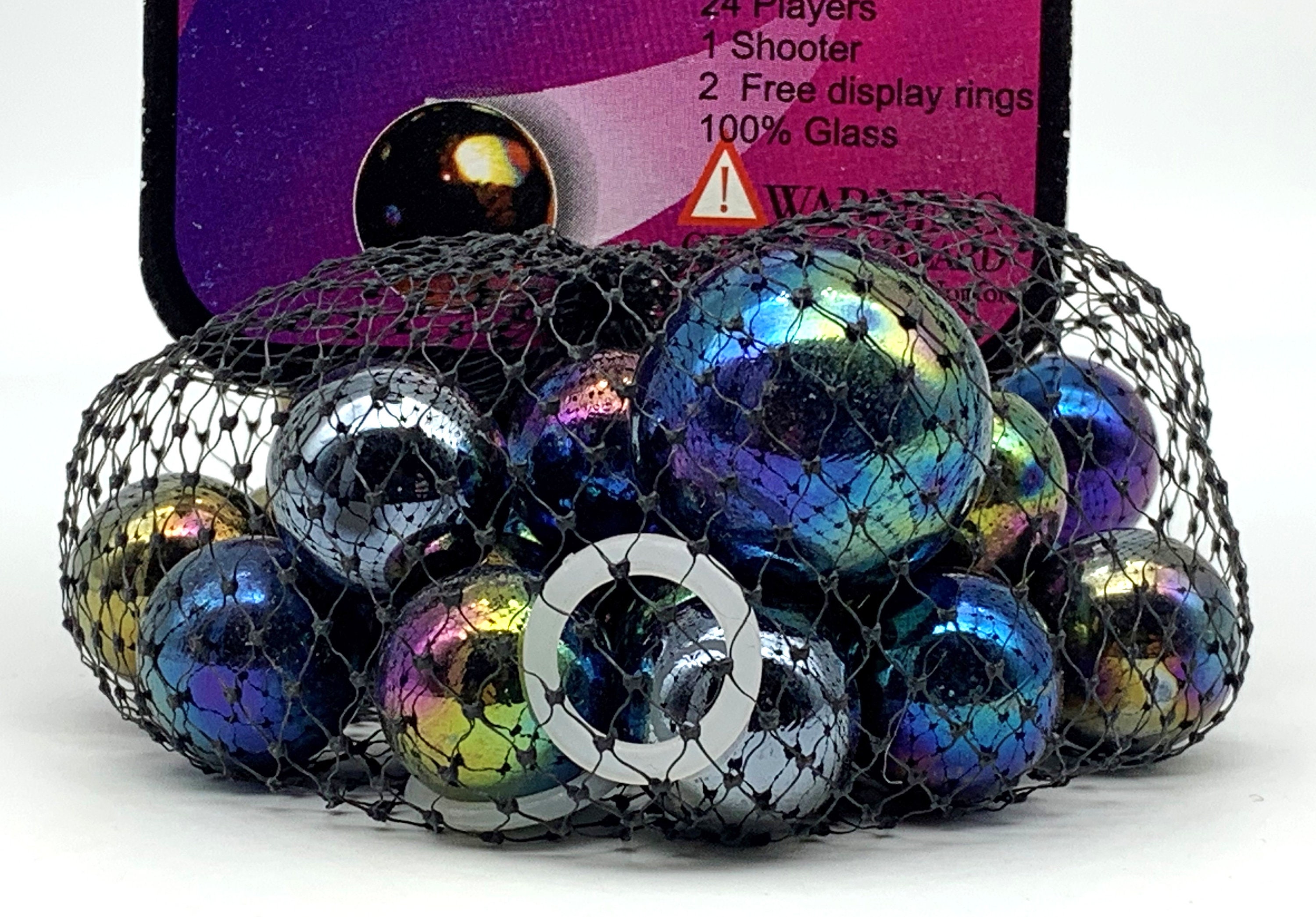 Net Bag of 25 meteor Glass Mega Marbles by Vacor - Etsy