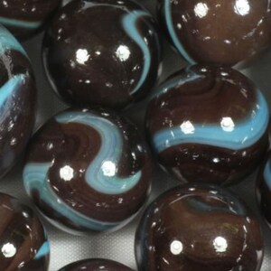 16mm Set of 5 Rare Glass Player Marbles - Vampire, Triceratops ...