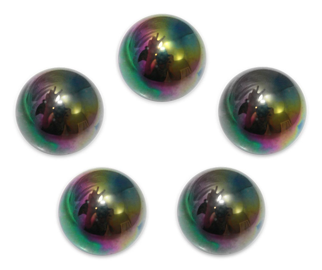 25mm Shooter Pack of 5 'meteor" Glass Marble Shooter W Black W ...