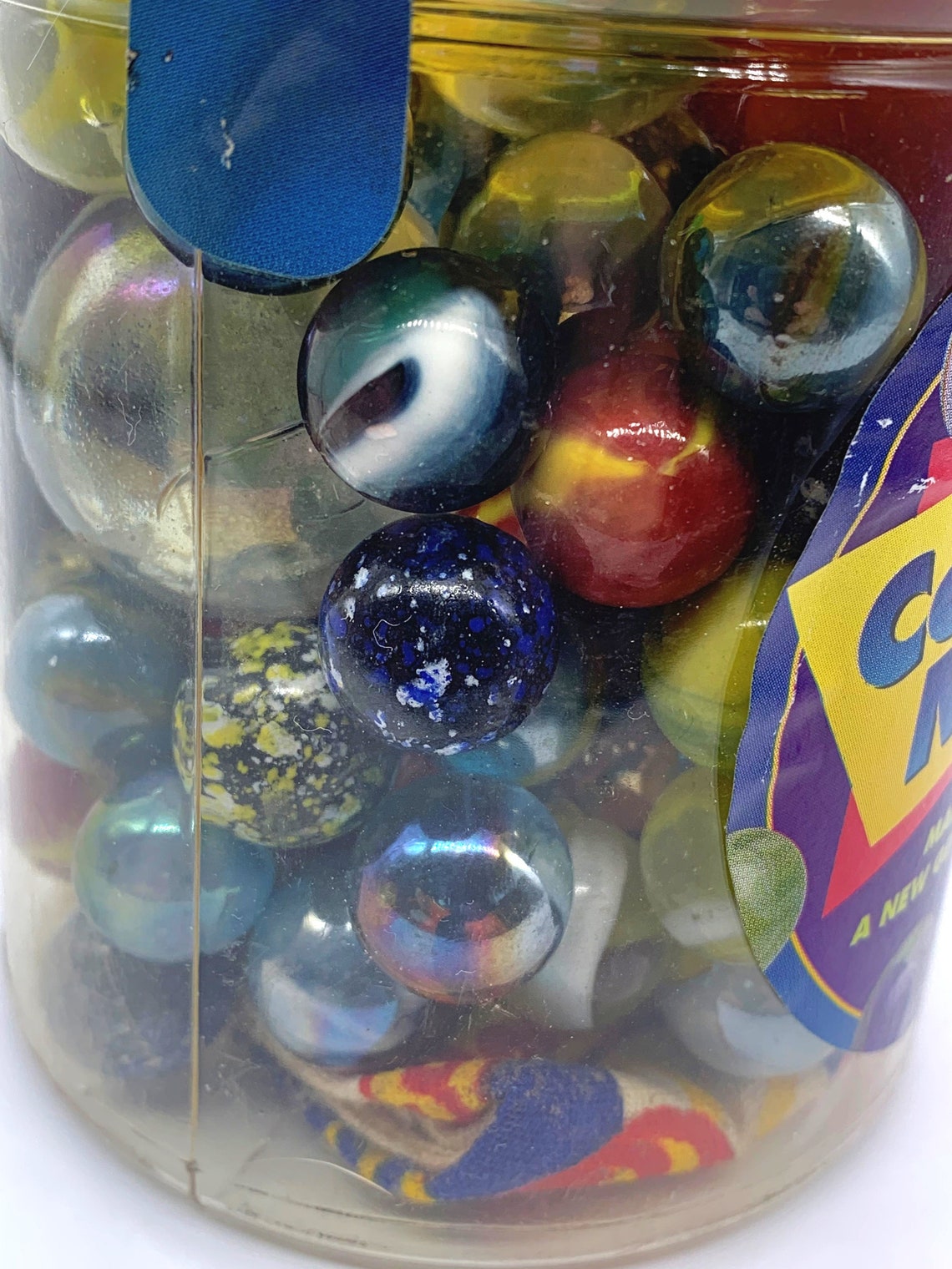 Collector Mega Marbles 22oz Container From 2000 Vacor Mix of Many Rare ...