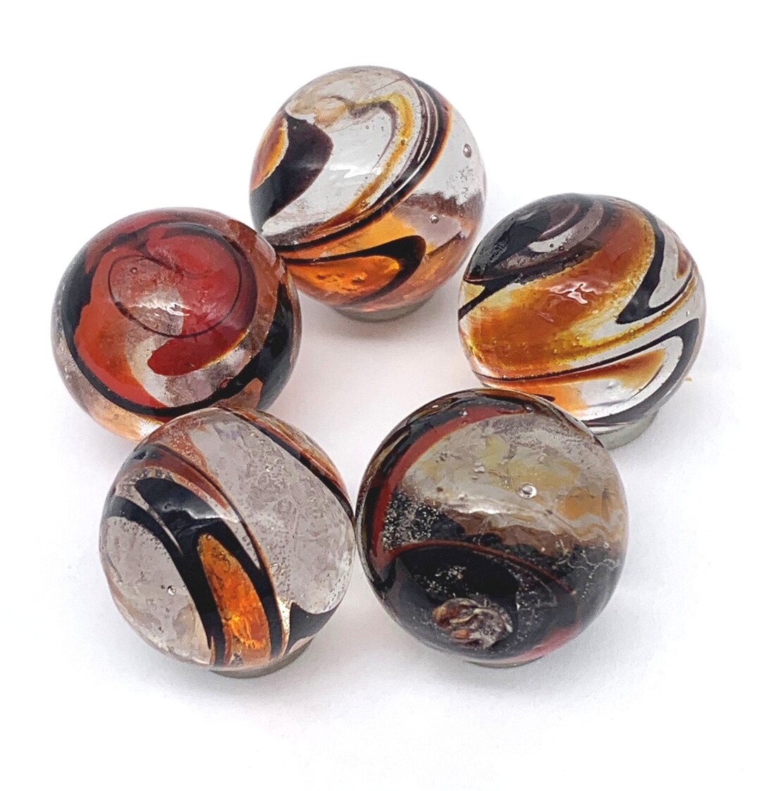 16mm Wig Wag / Flashlight Art Glass Marble Players Single or Pk 5 W ...