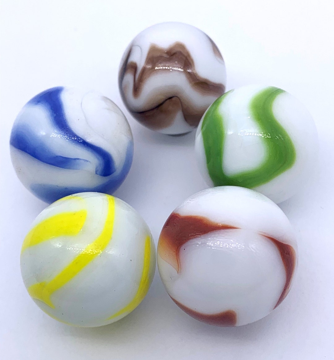 Single Pre 2003 Old Fashion 25mm Glass Shooter Marbles Choice Mixed or ...